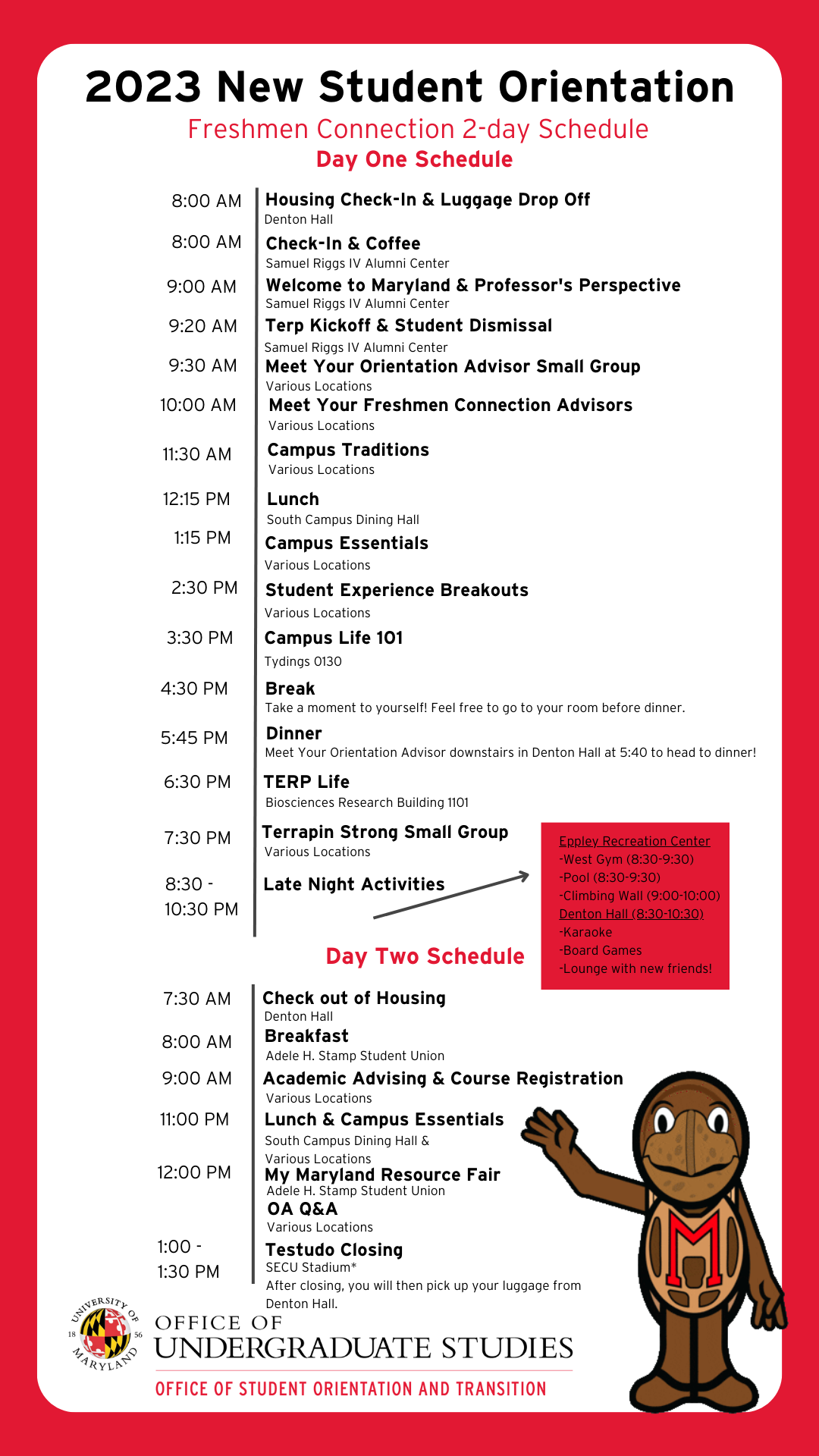 Freshmen Connection Registration & Schedules | UMD Orientation